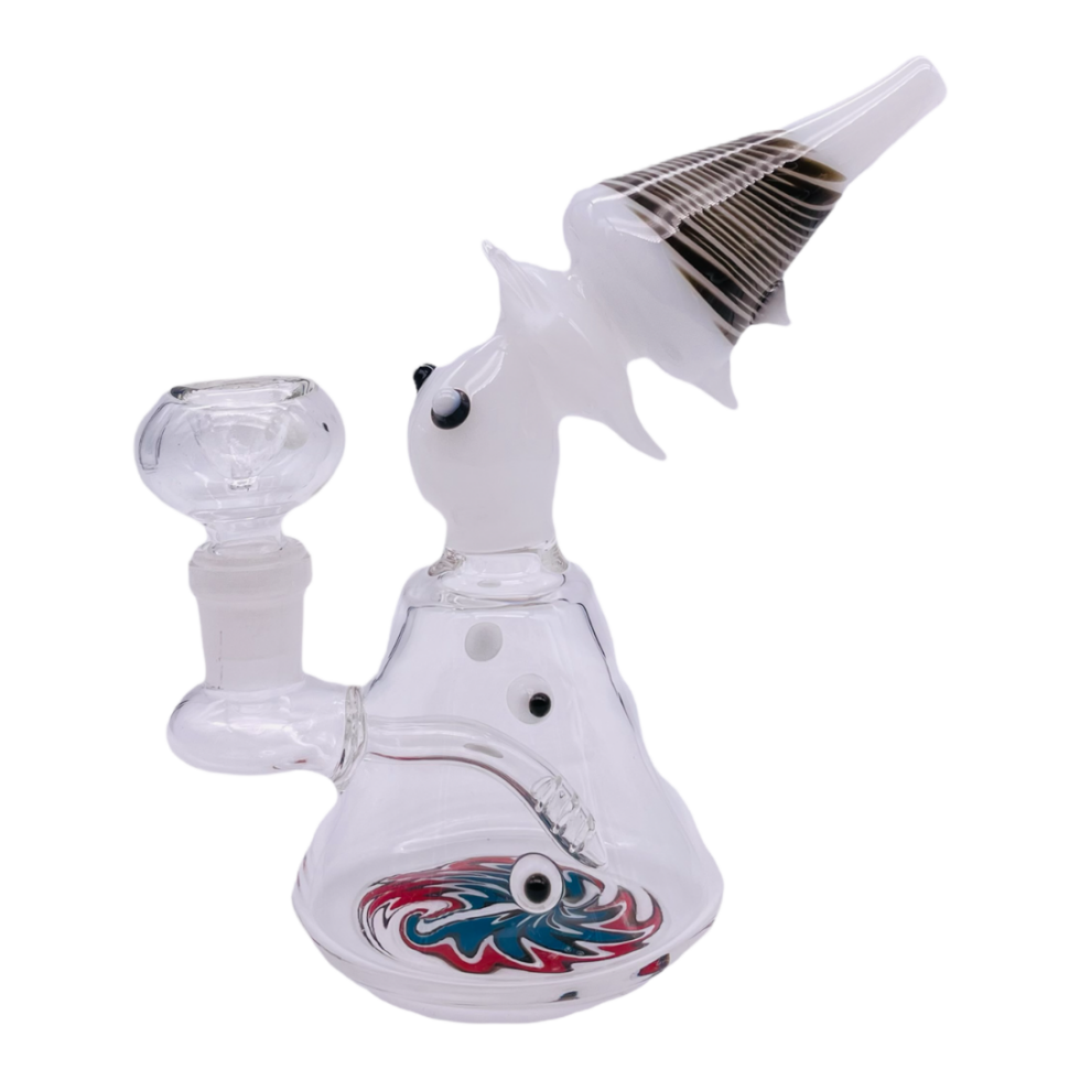 6" GLASS RIG BENT NECK | Sahara Distribution